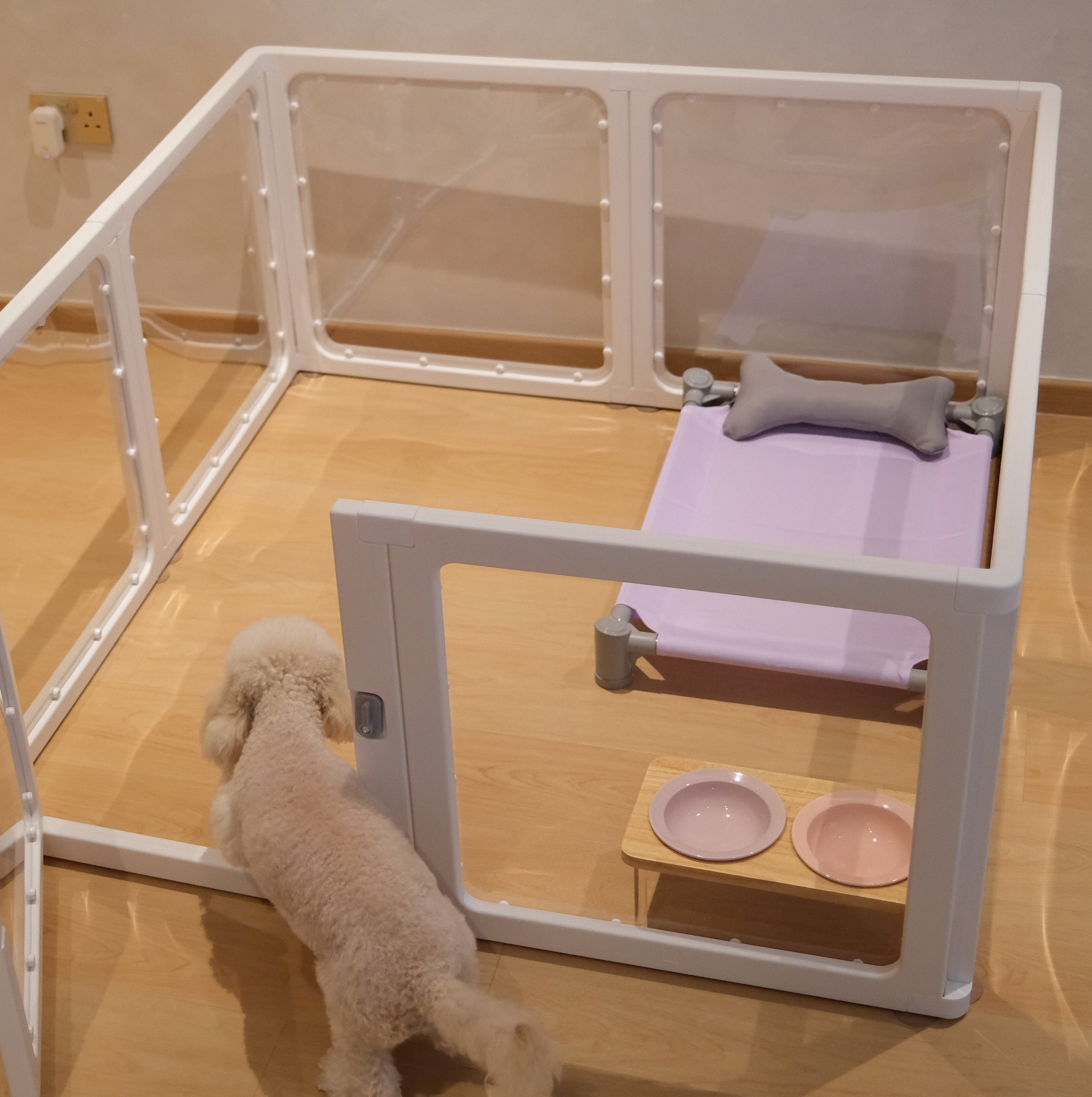 Gen 1 - White Acrylic Pet Playpen – PAWHAUS