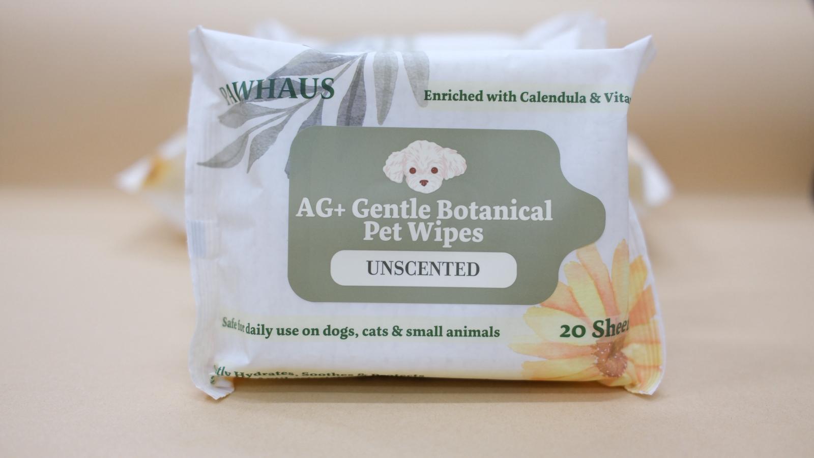 (20 pieces) AG+ Gentle Botanical Pet Wipes – PAWHAUS
